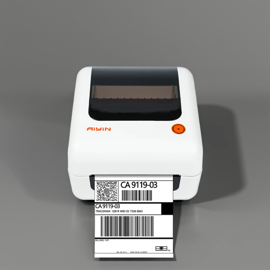AIYIN 4 inch thermal label printer 203dpi Thermal Barcode Label Printer ...