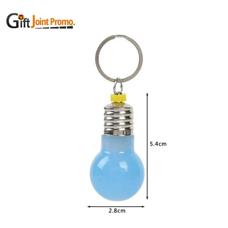 Blinking Keychain - Light Bulb Keychain with Acrylic Flashlight