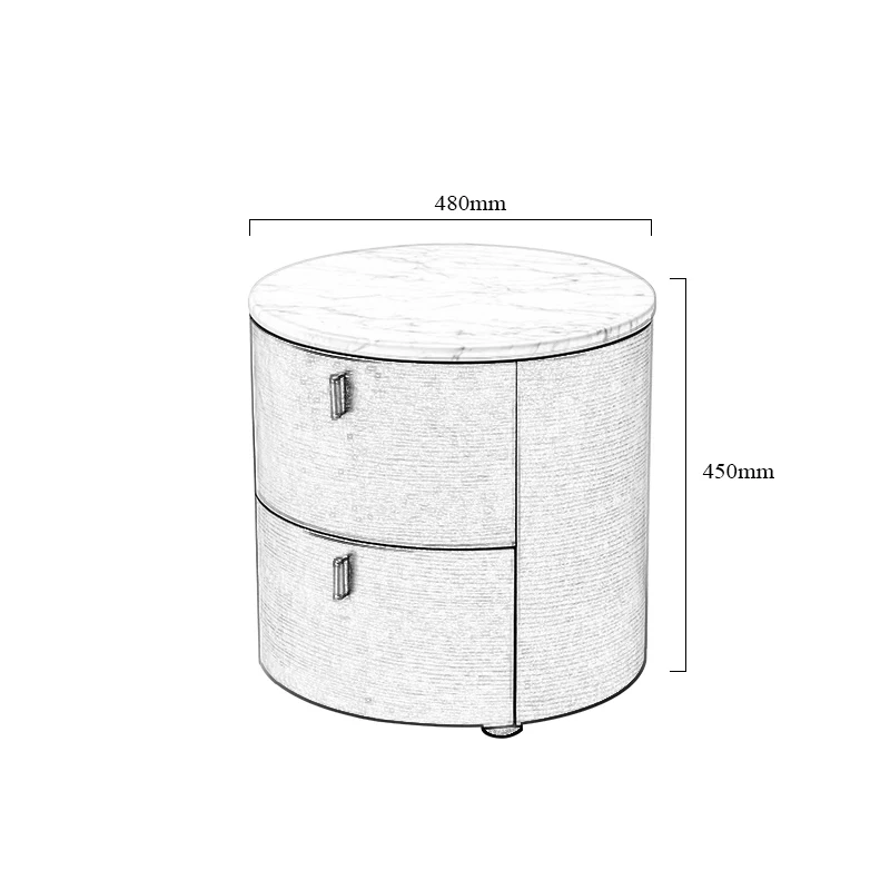 Modern Luxury Marble Furniture - Night Stand with Drawers