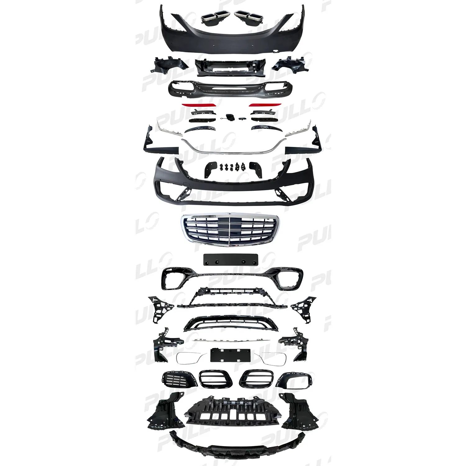 Car Body Kit For Benz W222 2014-2017 Upgrade To S63 With Front And Rear ...