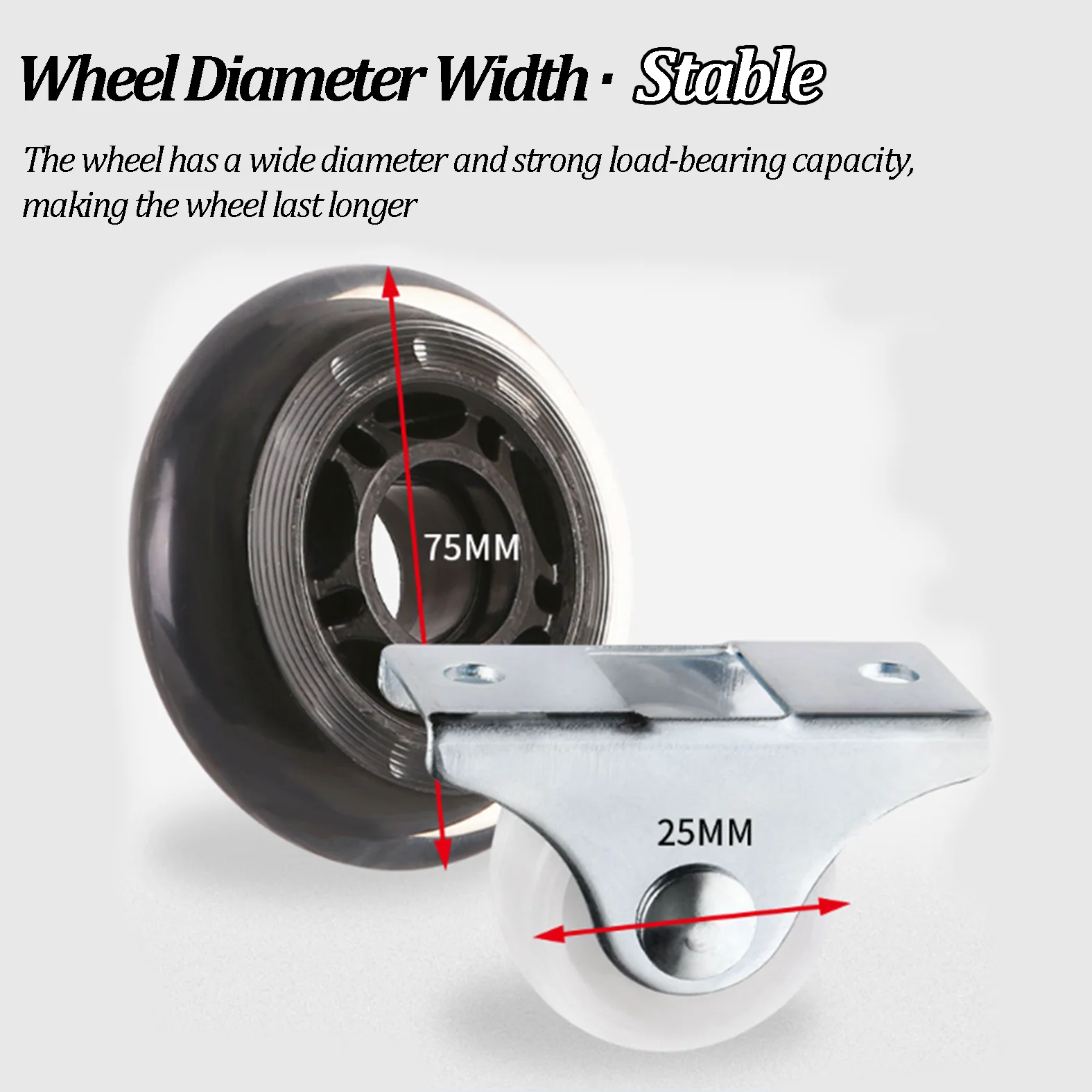 0.5 Inch Mini Caster Universal PP Guide Wheel Furniture Drawer Small ...