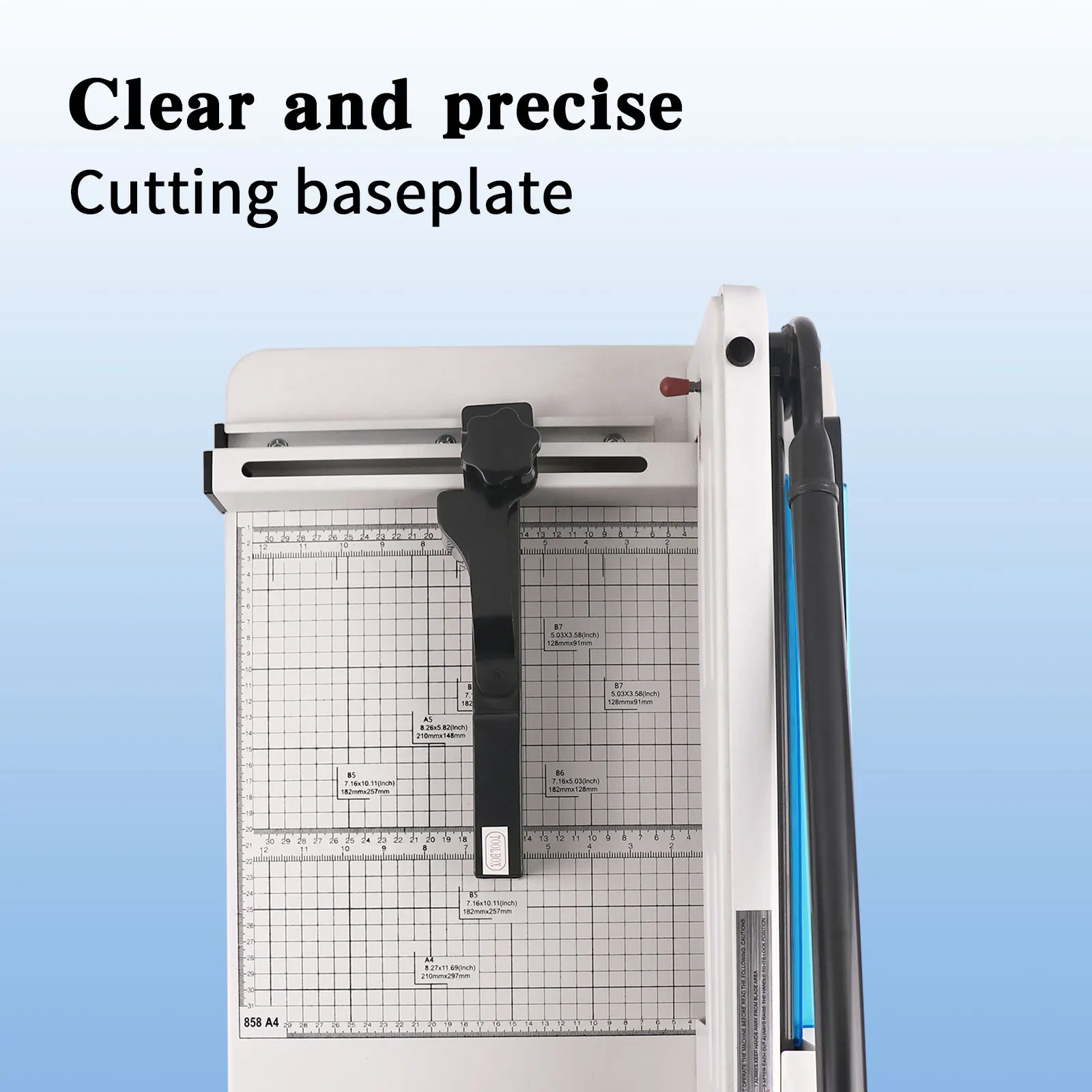 858 A4 Metal Guillotine Paper Trimmer - Heavy Duty Manual