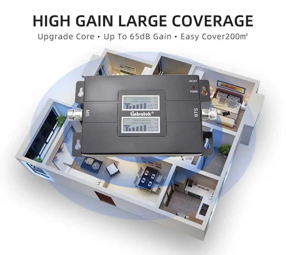 Full Set Mobile Network 2g 3g 4g Signal Booster Repeater Tri Band 850 ...