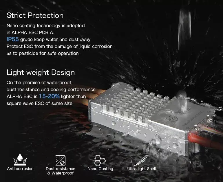 T-MOTOR ALPHA 120A 12S Power Brushless ESC for RC Helicopters
