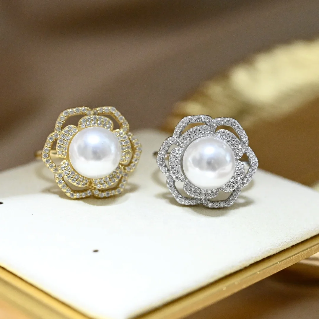 1364r 10-11mm Real Natural Freshwater Pearl 925 Sterling Silver With ...