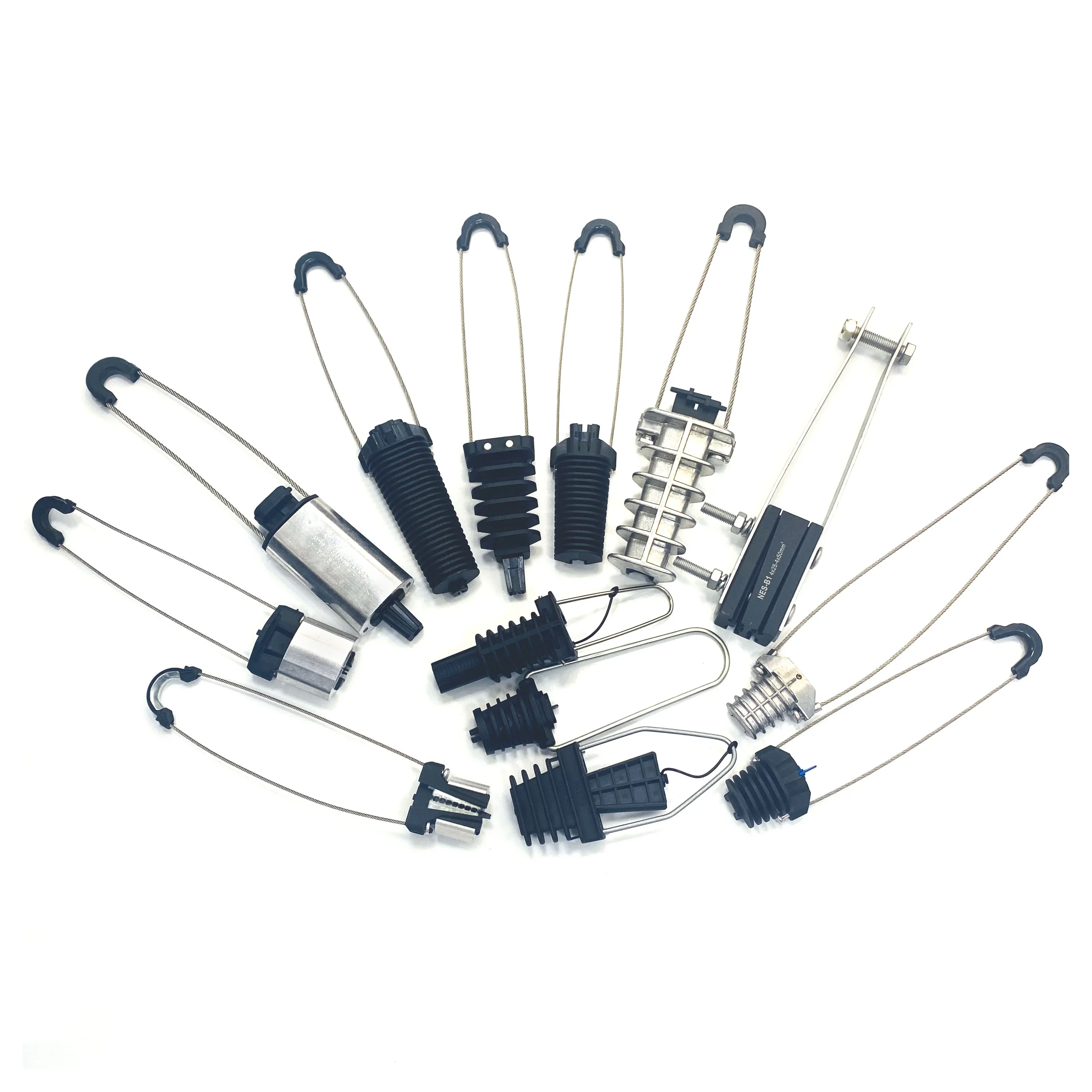 Ftth Fiber Optic Tension Clamp Clamp For Fiber Drop Cable Fiber Optic ...