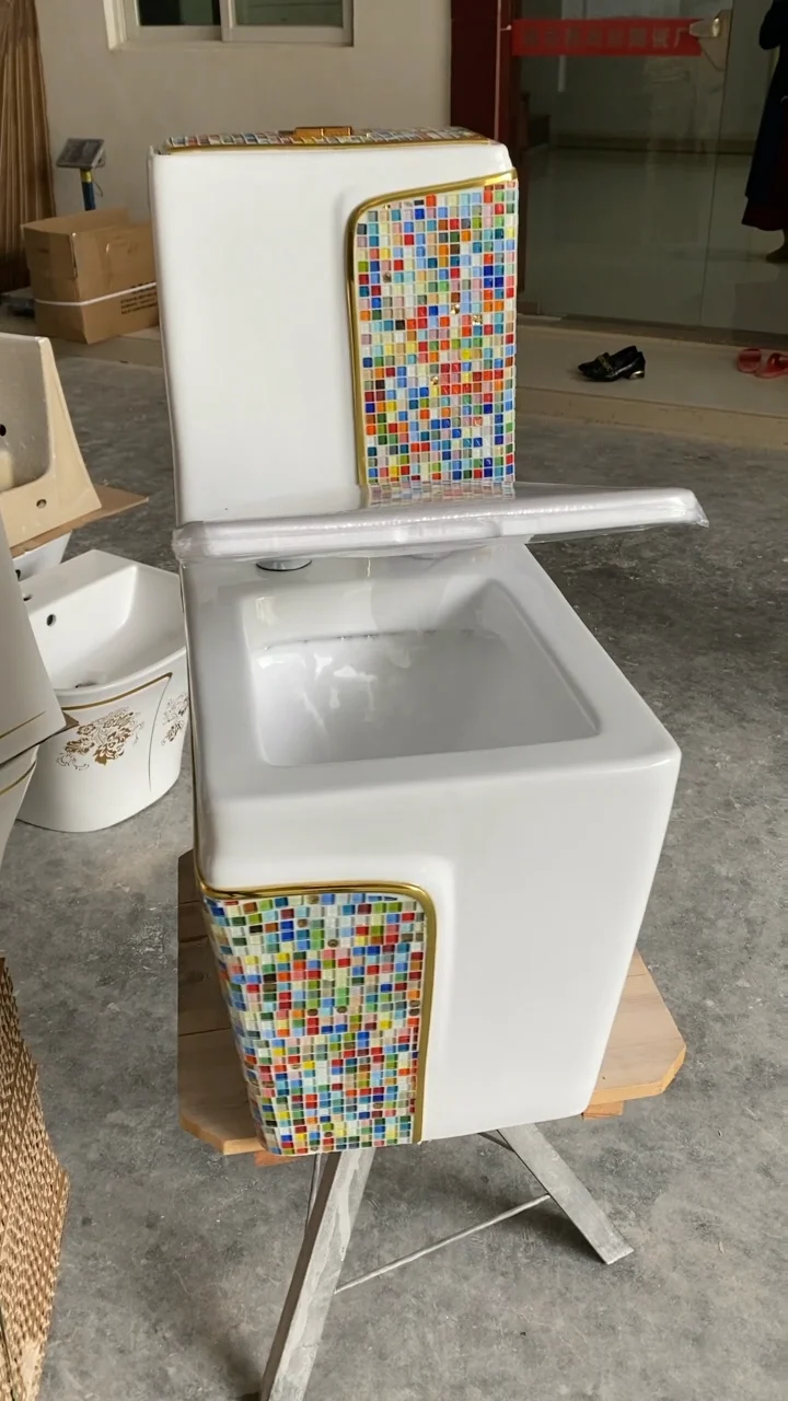 Luxury Mosaic Design Ceramic Sanitary Ware Bathroom Wc Toilet Bowl ...