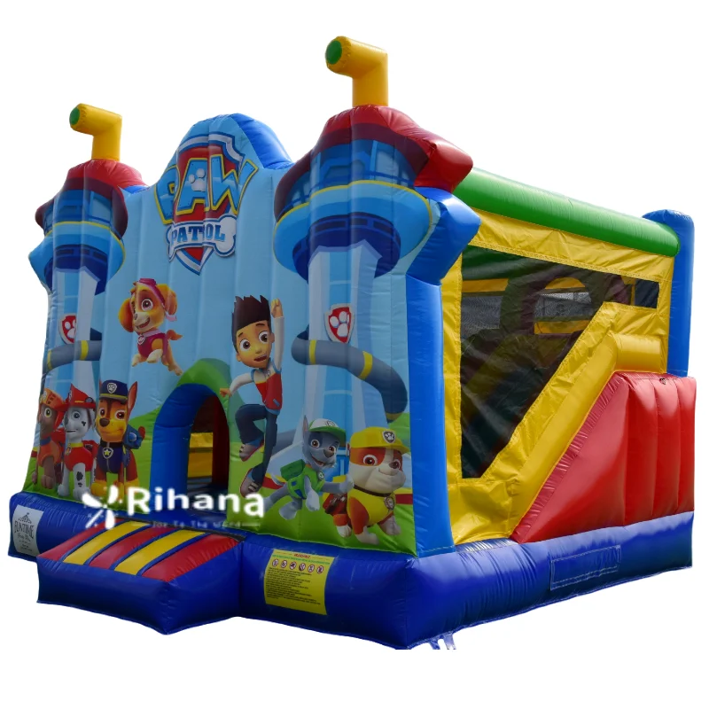 2024 Inflatable Paw Patrols Bounce House Bouncer With Slide Carton ...
