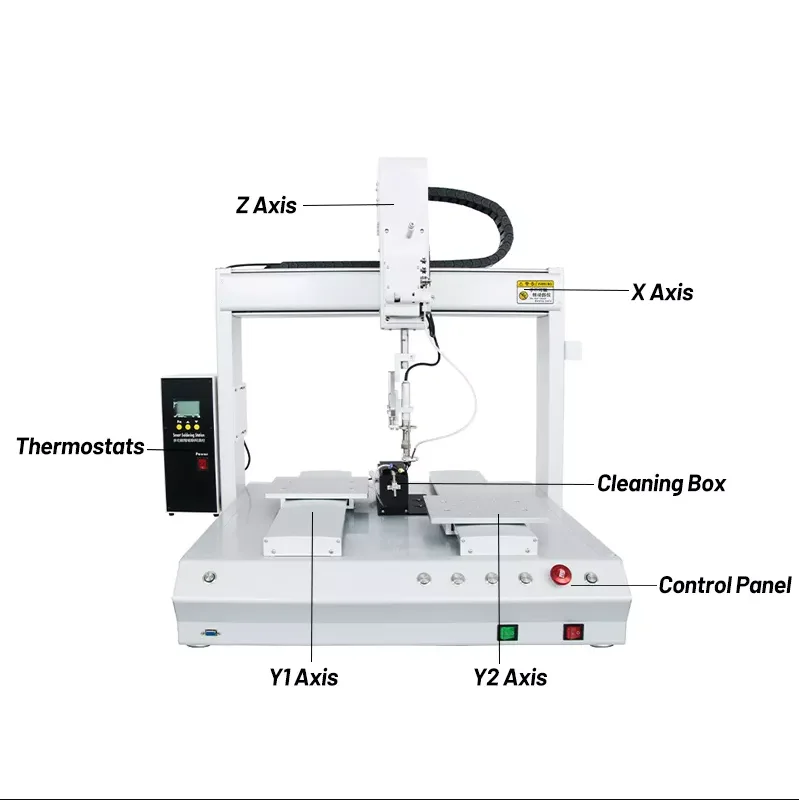 Automatic Desktop 5 Axis Soldering Robots Soldering Machine for PCB Usb ...