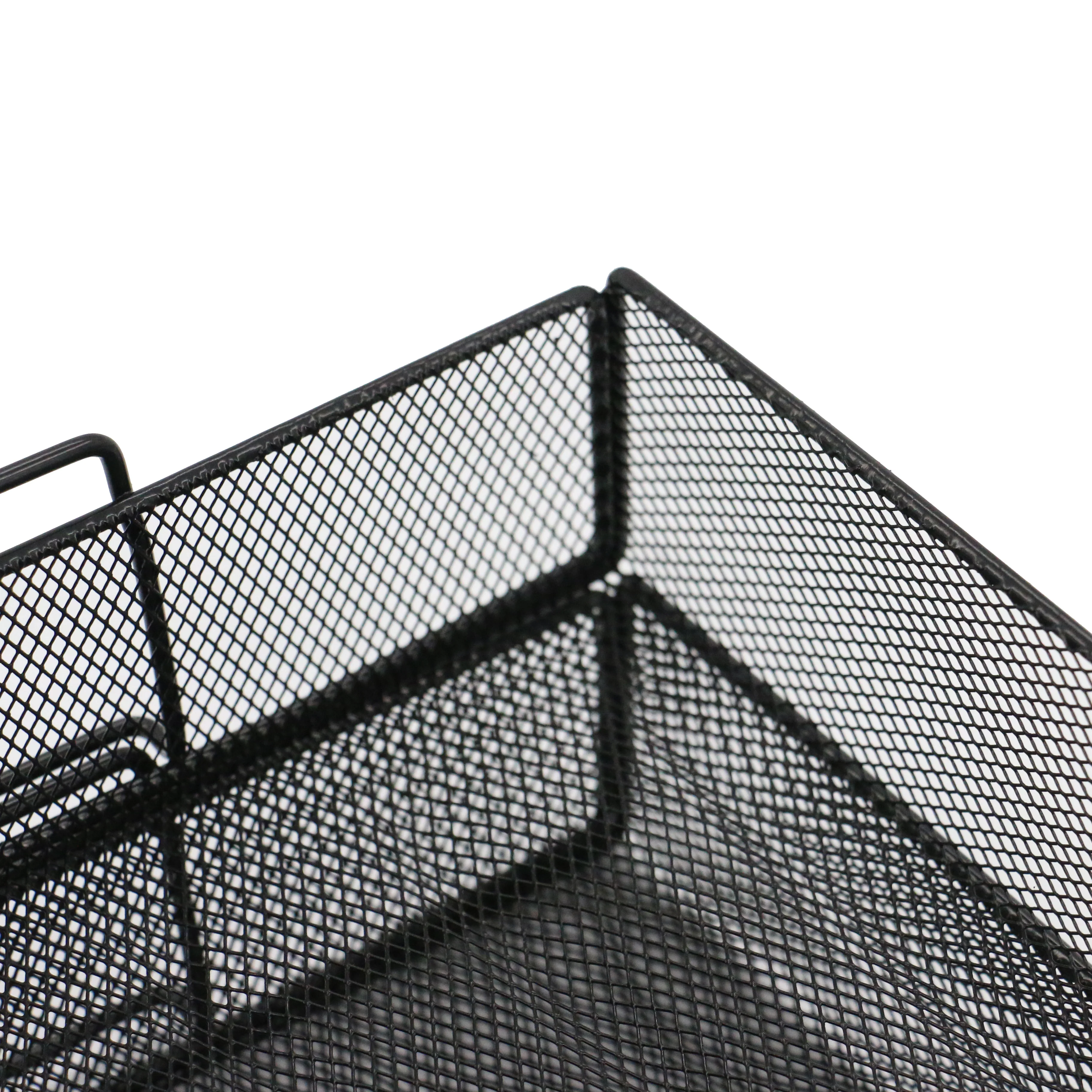 Office Supply - Black Metal Wire Mesh File Tray - Stackable
