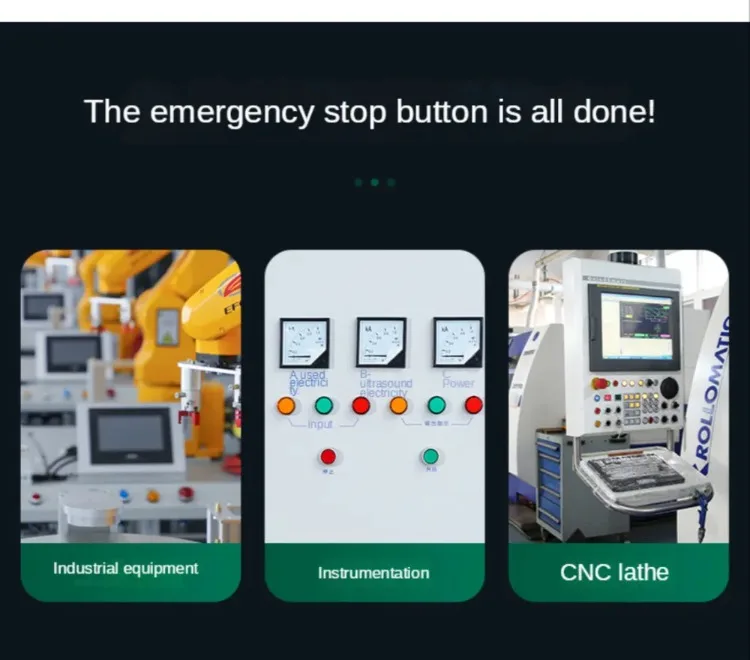 16mm Plastic Emergency Stop Switch - Self Locking Safety
