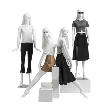 Full-body Display Mannequin Customized Glass Fiber Female Body Curved ...