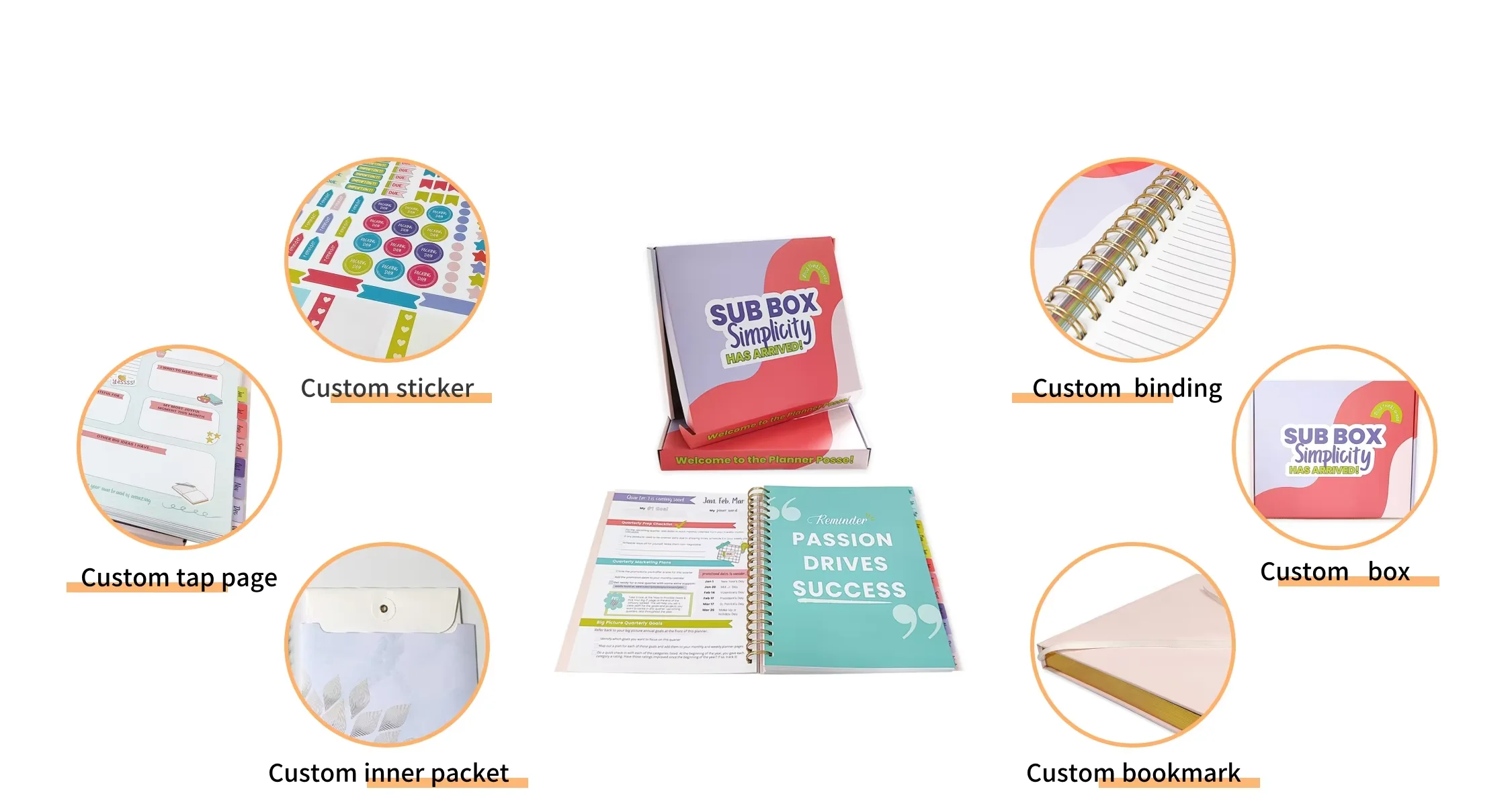 Custom Luxury Leather Dairy Notebook Promotional Custom Logo Pen Vacuum ...