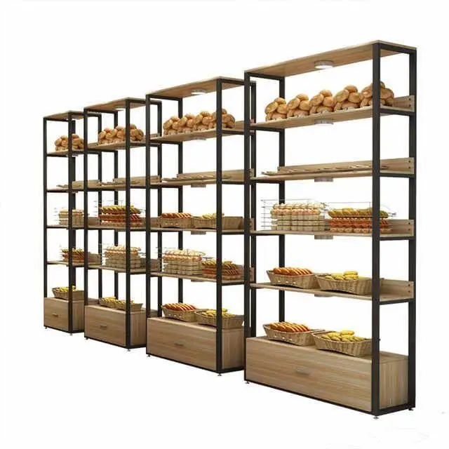Bakery Shop Interior Design Bread Display Cabinet Showcases For Bread ...