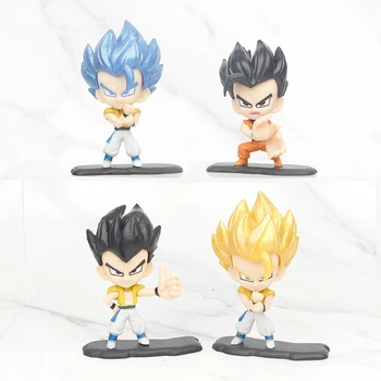 8pcs/set Q Edition Dragon Balls Z Anime Action Figures Super Saiyan ...