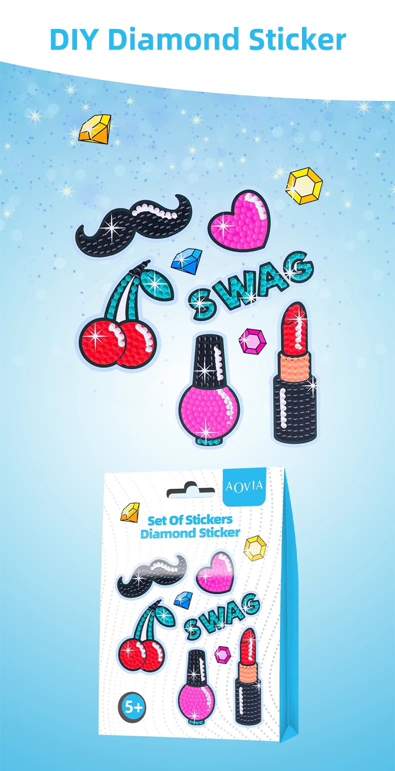 5d Diamond Painting Stickers For Kids And Adults Easy To Diy Creative ...