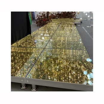 Beautiful Tempered Glass Round Wedding Stage Platform For Event ...