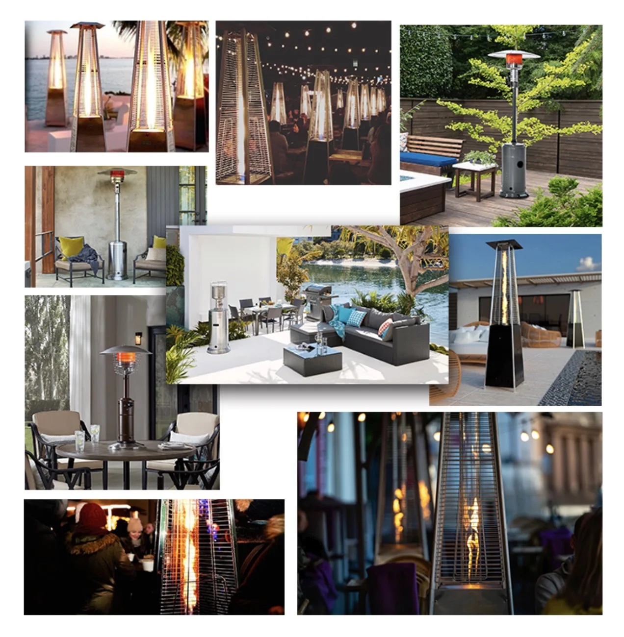 Garden Brick Textured Tiles Safetygas Propane Butane Fire Pit Table ...