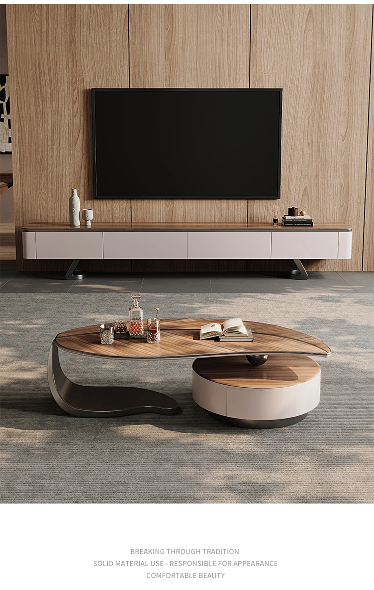 Minimalist Modern Designer Leaf Tea Table for Living Room