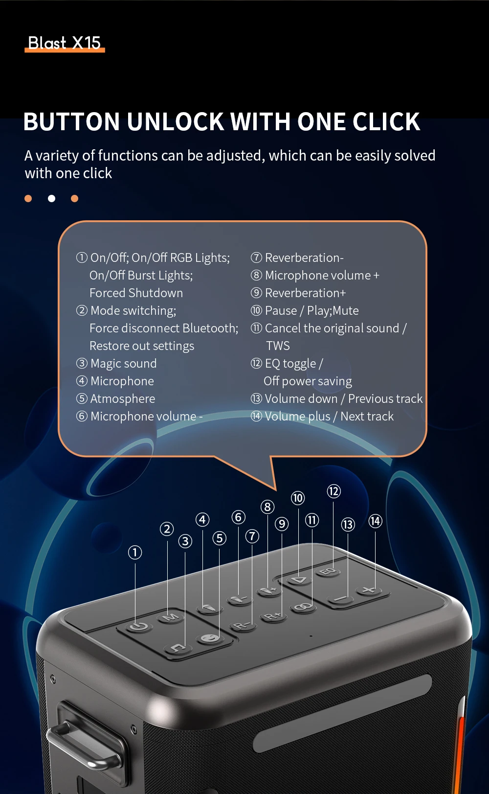 Cyboris W.king D20 Sonny Super Bass Sabufa Subwoofer