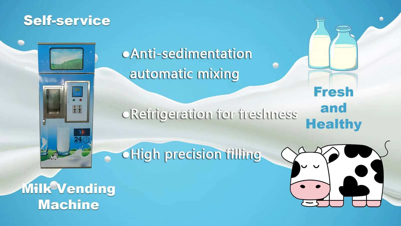 Popular Refrigerated Milk Beverage Dispenser Vending Machine For Fresh ...