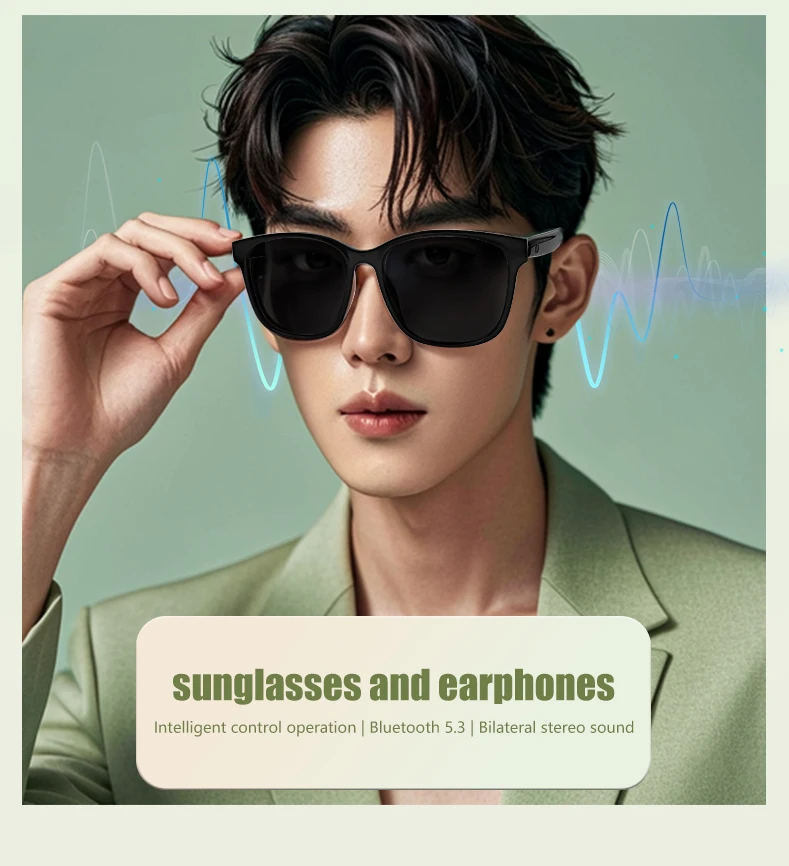 2025 GS08 Fashion Smart Wearable Headset with Wireless BT Call Music ...