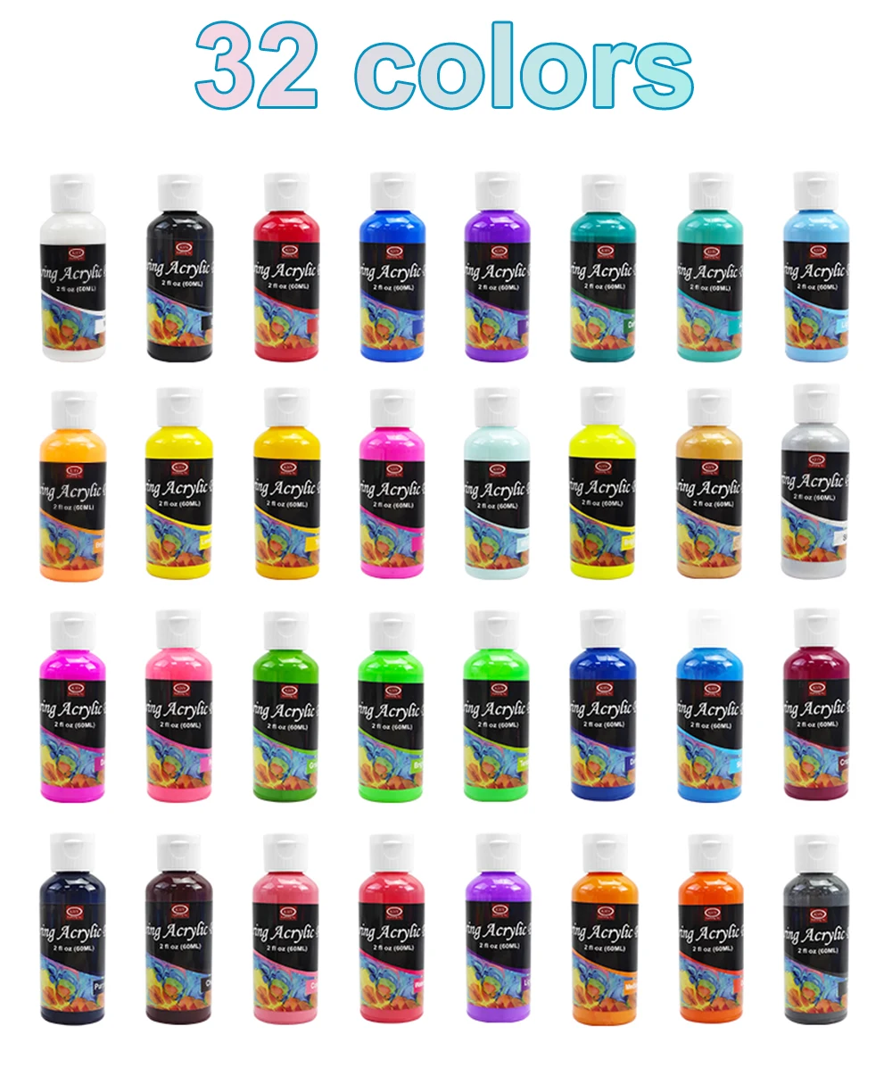 High Quality Free Sample Pouring Violant Pre Mixed Acryl Fluid Painting ...