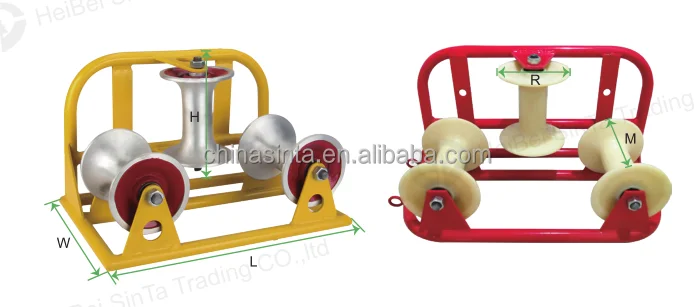 Pipe Cable Roller Wire Guide Pulley Cable Laying Straight Horizontal ...
