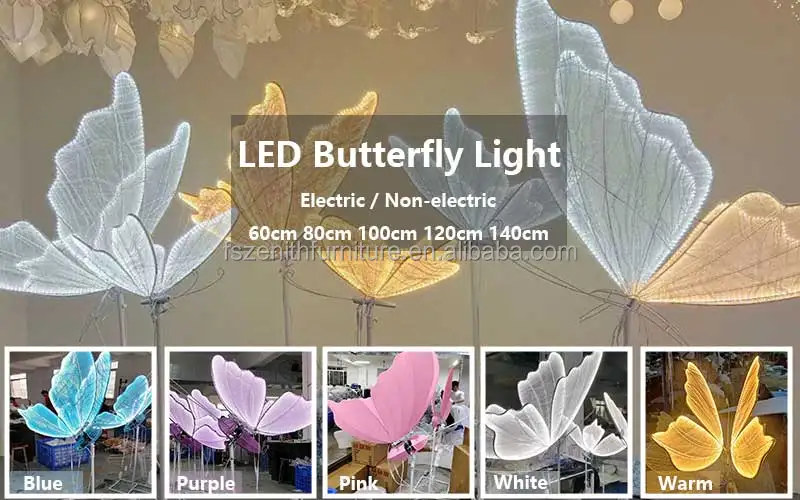 Wedding Butterfly Decorations - Large LED Butterfly Lamps