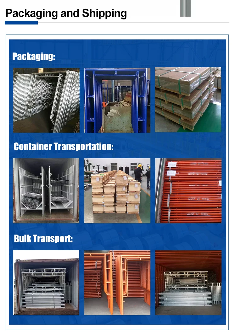 Galvanized H Steel Frame Full Set Scaffold Iron H Frame With Metal Deck ...