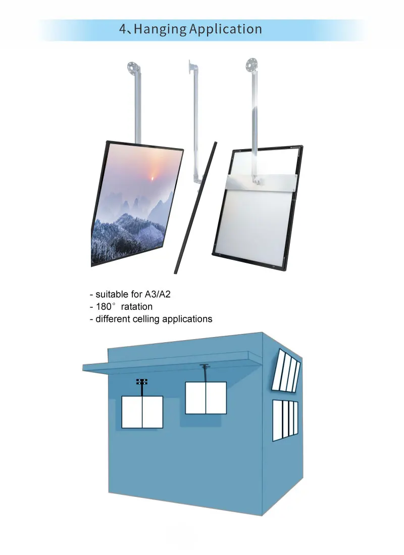 Ultra Slim Aluminum Profile Backlit LED Light Box Sign for Advertising ...