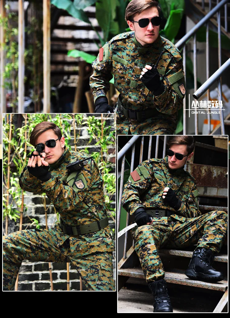 Green Color Us Camouflage Uniform Olive Green Outdoor Dress Combat ...