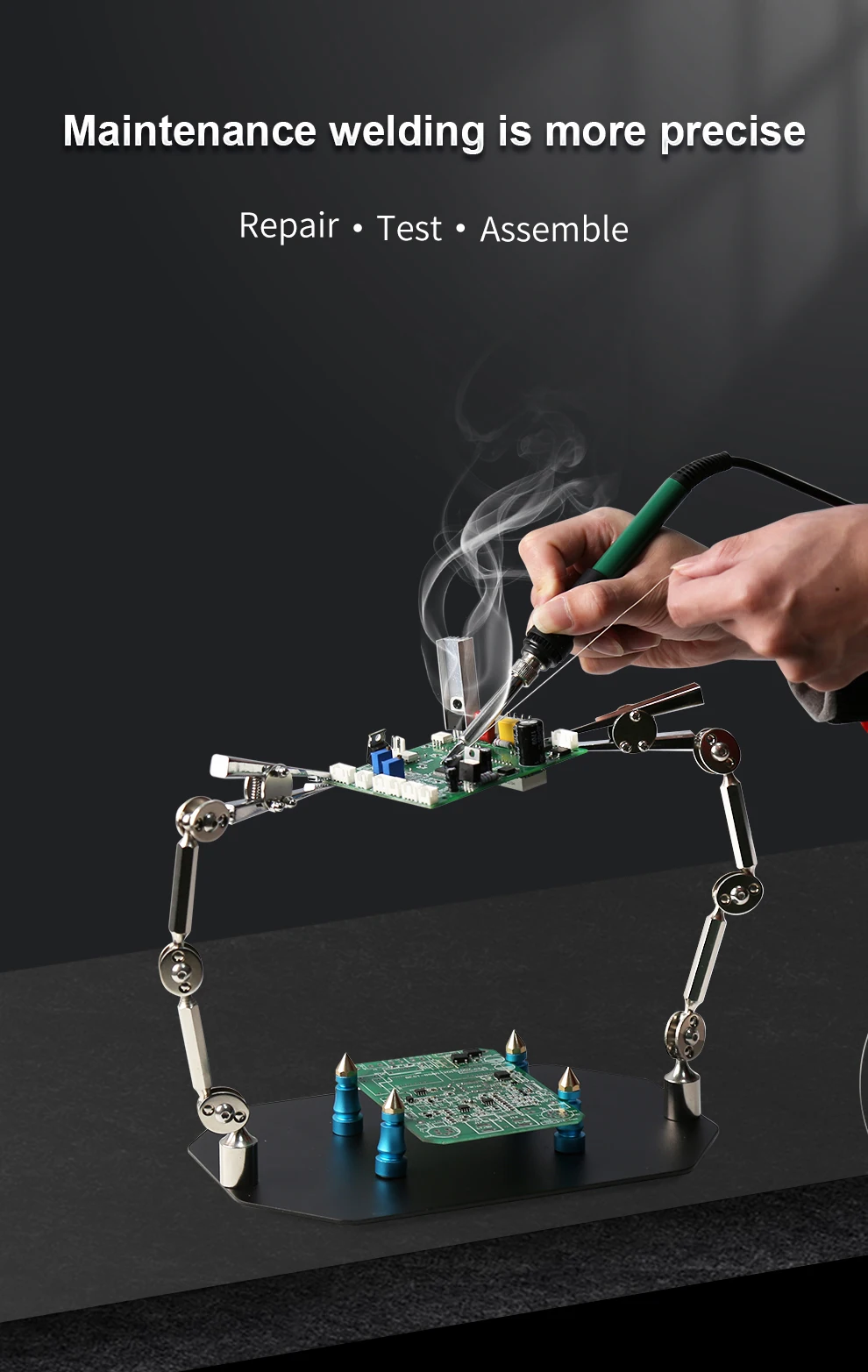 Adjustable Clamp Solder Helping Hands Tool Pcb Board Holder Jig Clamp ...