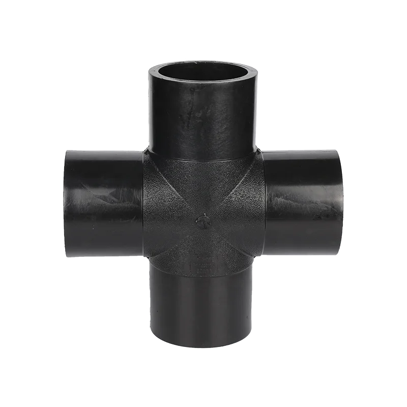 Oem Iso Butt Fusion Pe100 Material Cross Tee Hdpe Pipe And Fittings With Round Head Welding ...