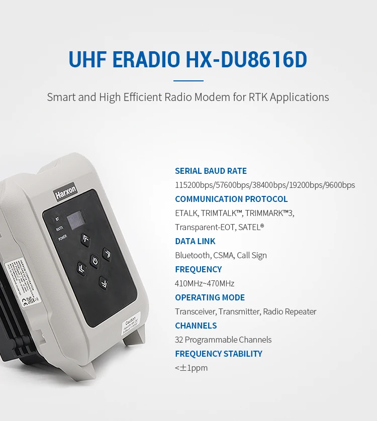 Harxon Hx-du8616d Rtk Gnss External Radio Modem Receiver Rtk Survey Mapping Equipment Gps Module ...