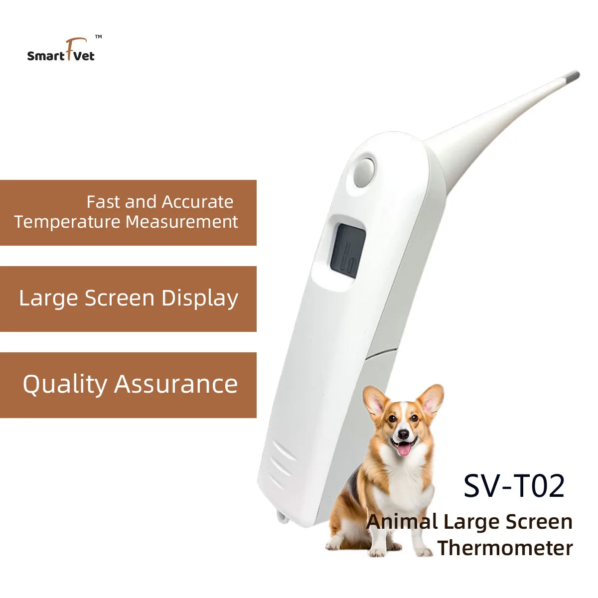 Veterinary Thermometer Fast Thermometer Animal Rectal Thermometer For ...