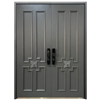 Italian Style Front Exterior Entry Cast Aluminium Steel Security Doors ...