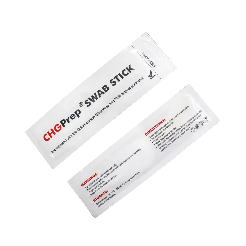 Medical Disposable Sterile CHG Swabsticks - 2% Chlorhexidine