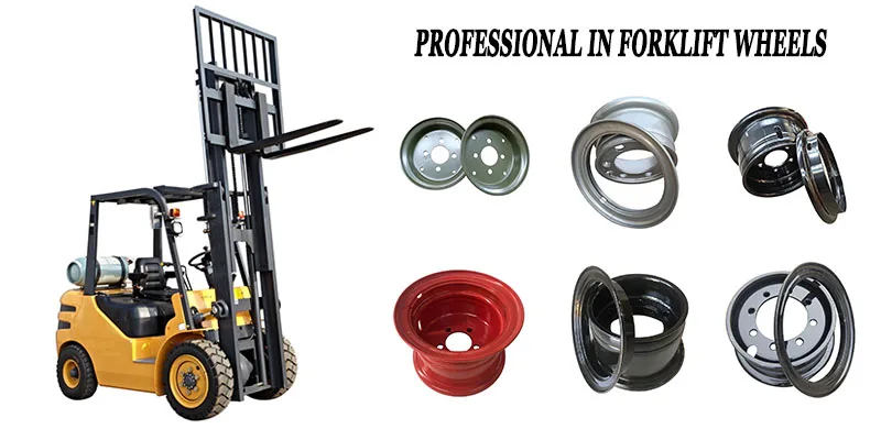 Factory Industrial Steel Wheels 5.0-10 6.5-10 Inch Forklifts Rims For 8 ...