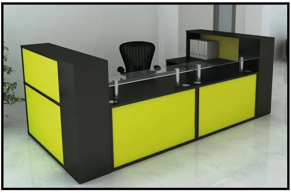 Modern Style Standard Size Reception Desk - Durable & Stylish