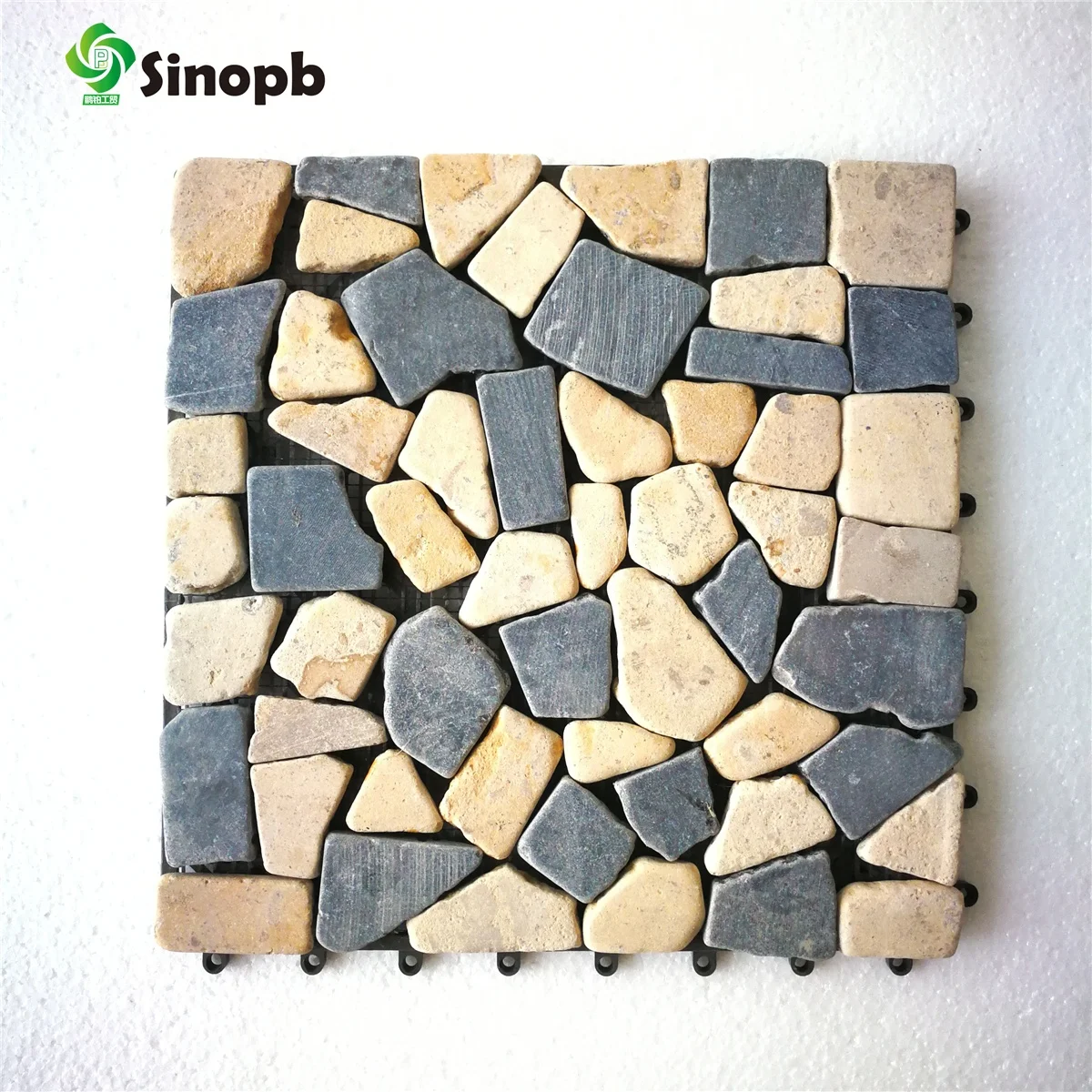 Unique Natural Stone Interlocking Decking Tiles for Garden Flooring