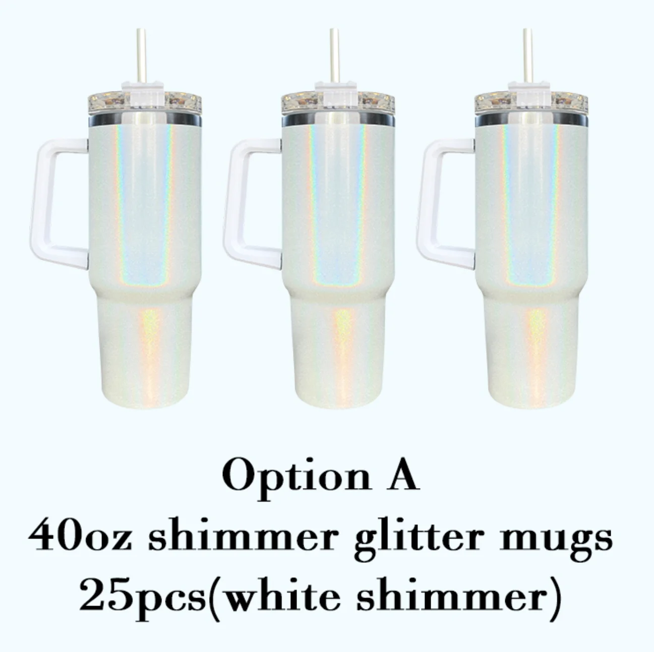 Double Walled Ombre Gradient Shimmer Glitter Water Bottle Travel Mugs ...