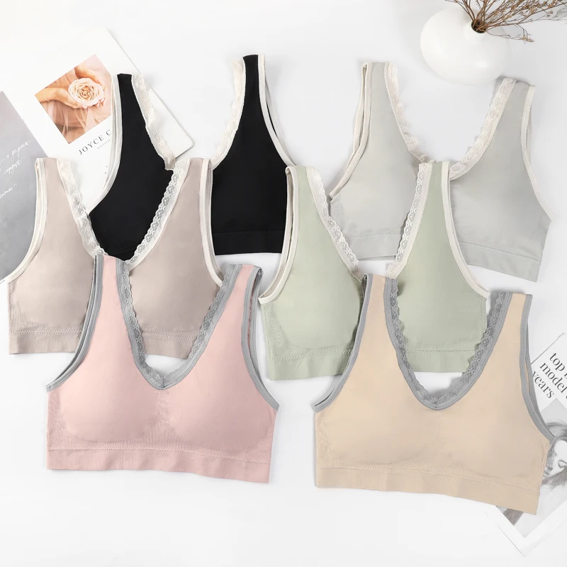 Plus Size Bras Women Seamless Padded Bra Big Size Bralette Push Up ...