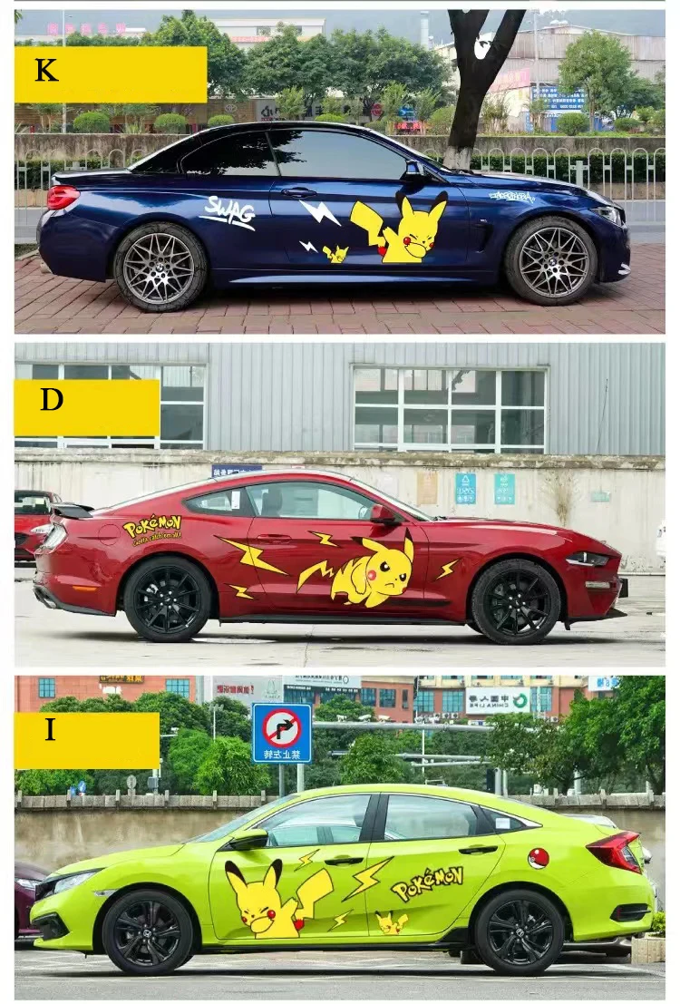 Wholesale Vinyl Anime Waterproof Reflective Pikachu Stickers For Car ...