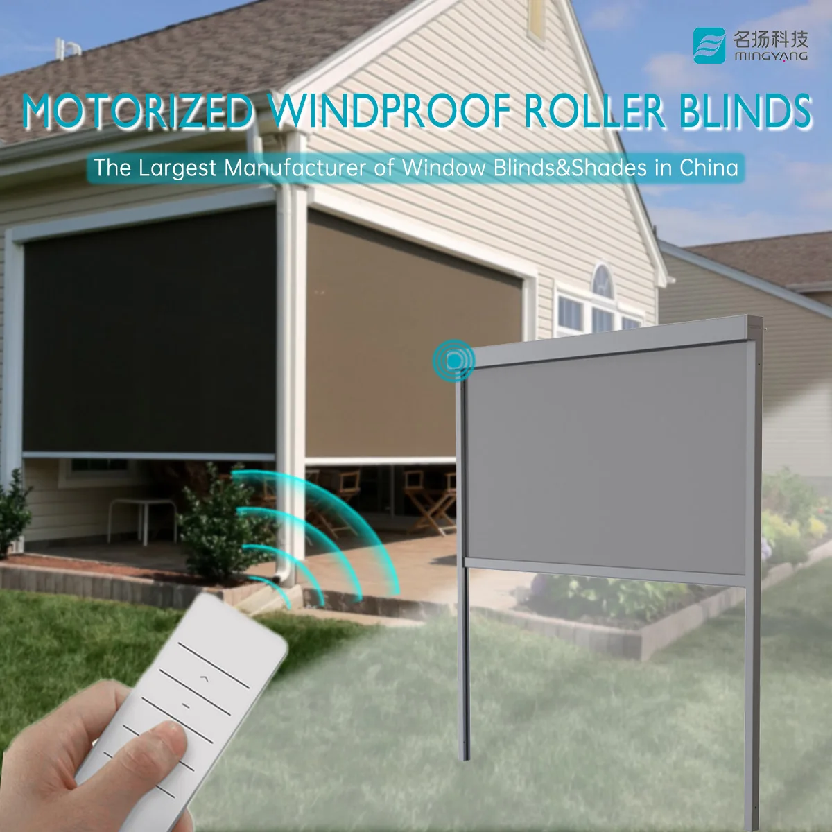 Motorized Windproof Waterproof Screens for Outdoor Spaces