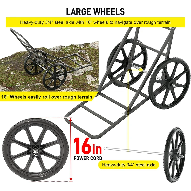 Jh-mech Multi Use Cart 500 Pound Capacity Deer Cart Carbon Steel ...