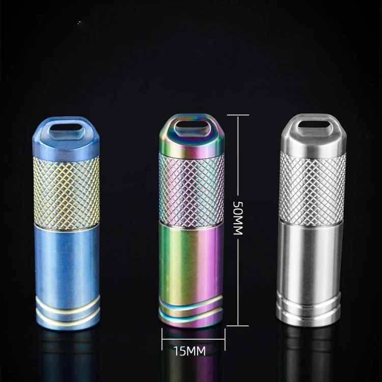 Titanium Mini Led Light Type C Rechargeable Keychain Flashlight Mini ...