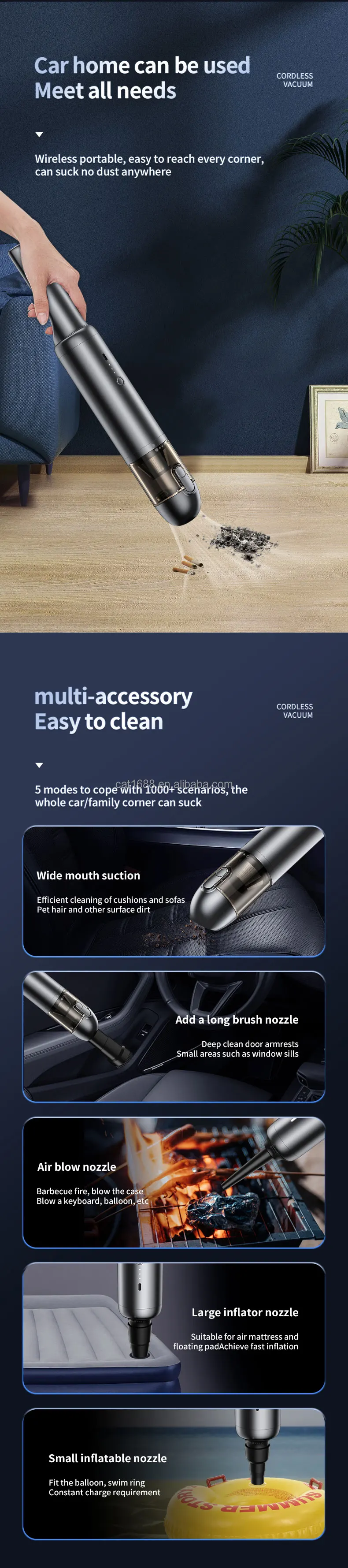High Suction Car Vacuum Cleaners - Efficient & Cordless