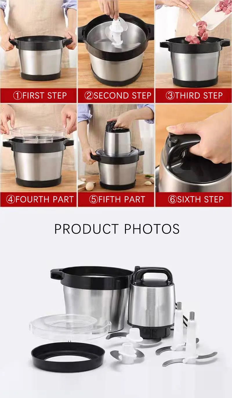 Electric 6l Meat / Vegetable Grinder Cassava 6l Fufu Mixer Pounding ...