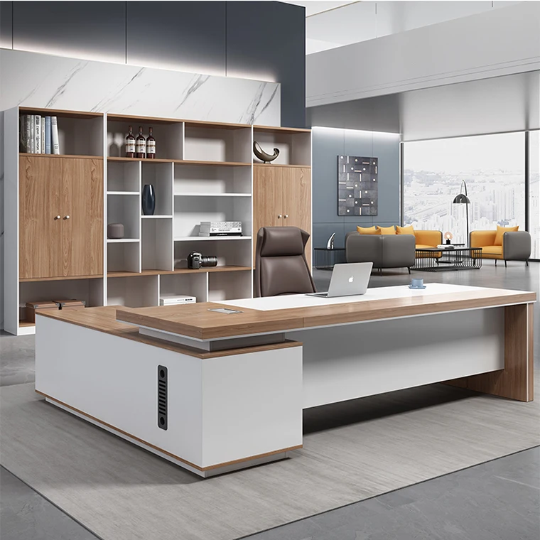 Modern Office L-shaped Boss Desk Large Office Desk Executive Ceo Desk ...